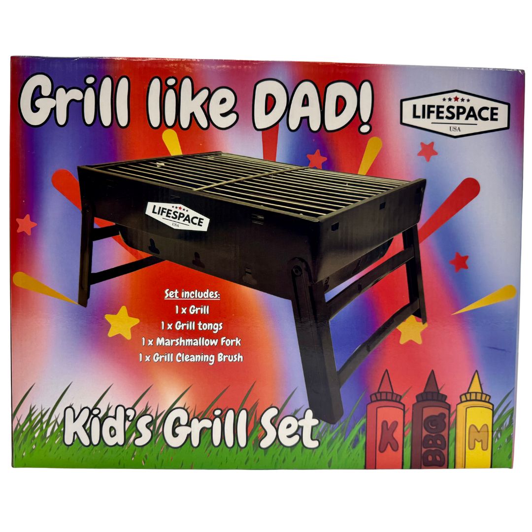 Lifespace Kid's Grill Set (USA) with Accessories - Junior Grillmaster ...