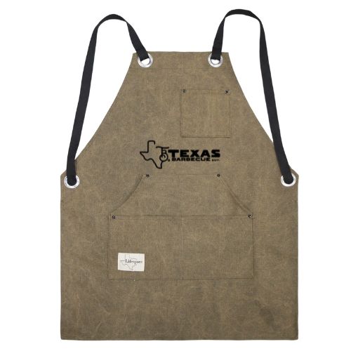 Texas Barbecue Premium Khaki Wax Canvas BBQ Grill Work Apron – lifespaceint